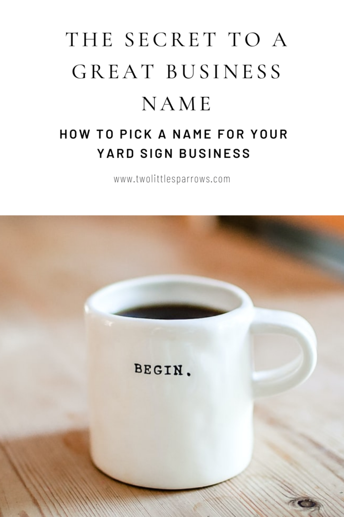 How to pick a name for your Local Business